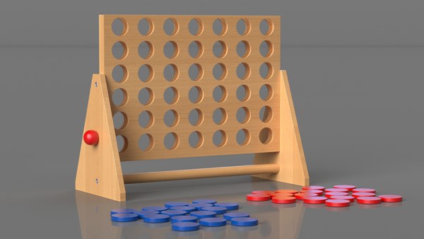 3D Puissance 4 Game Ready Wooden Board model - TurboSquid 1980976