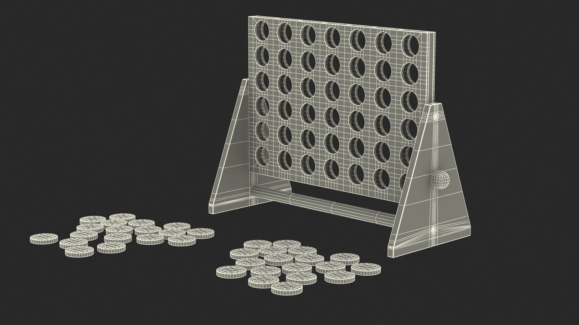 3D Puissance 4 Game Ready Wooden Board Model - TurboSquid 1980976