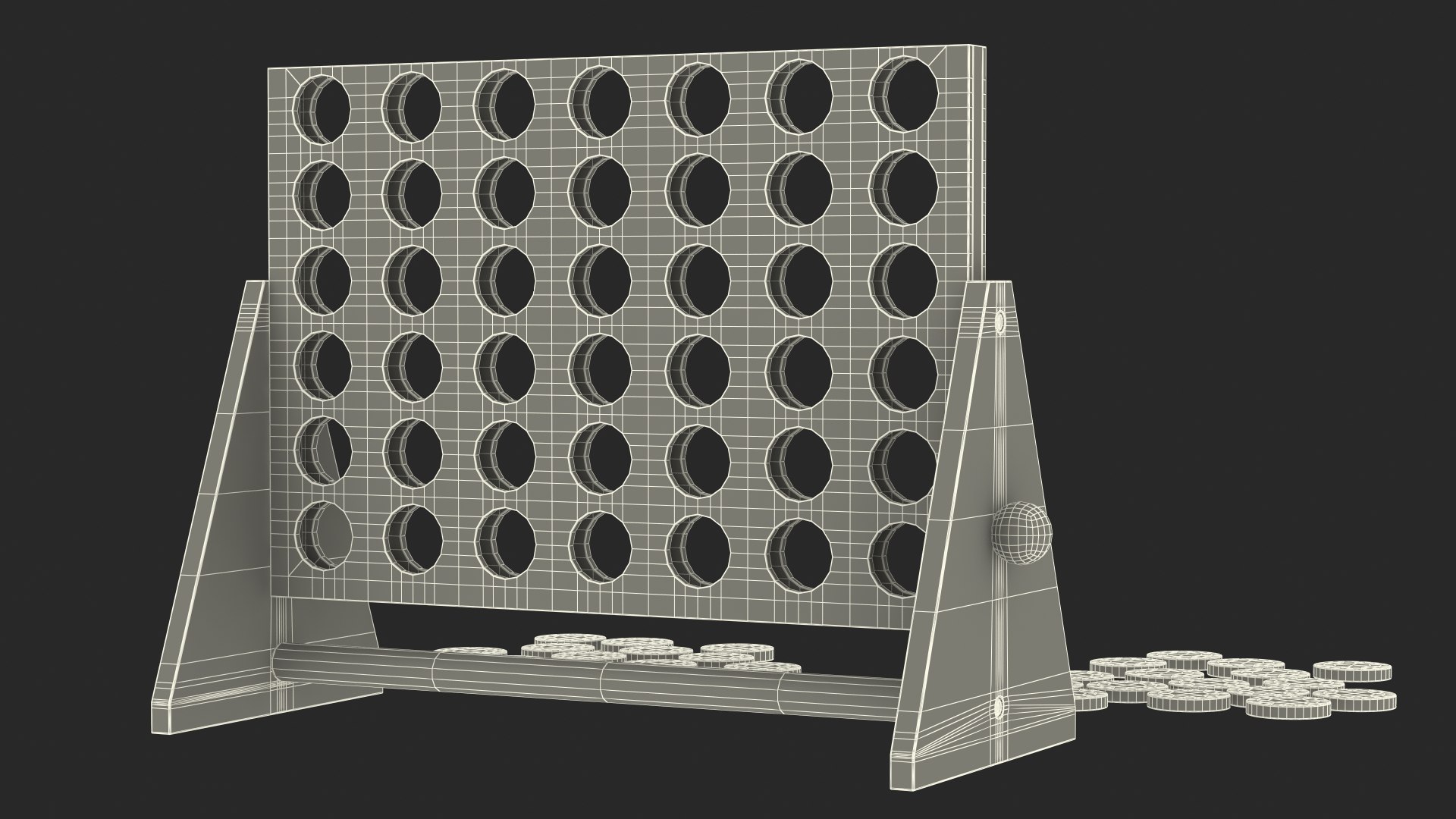 3D Puissance 4 Game Ready Wooden Board Model - TurboSquid 1980976