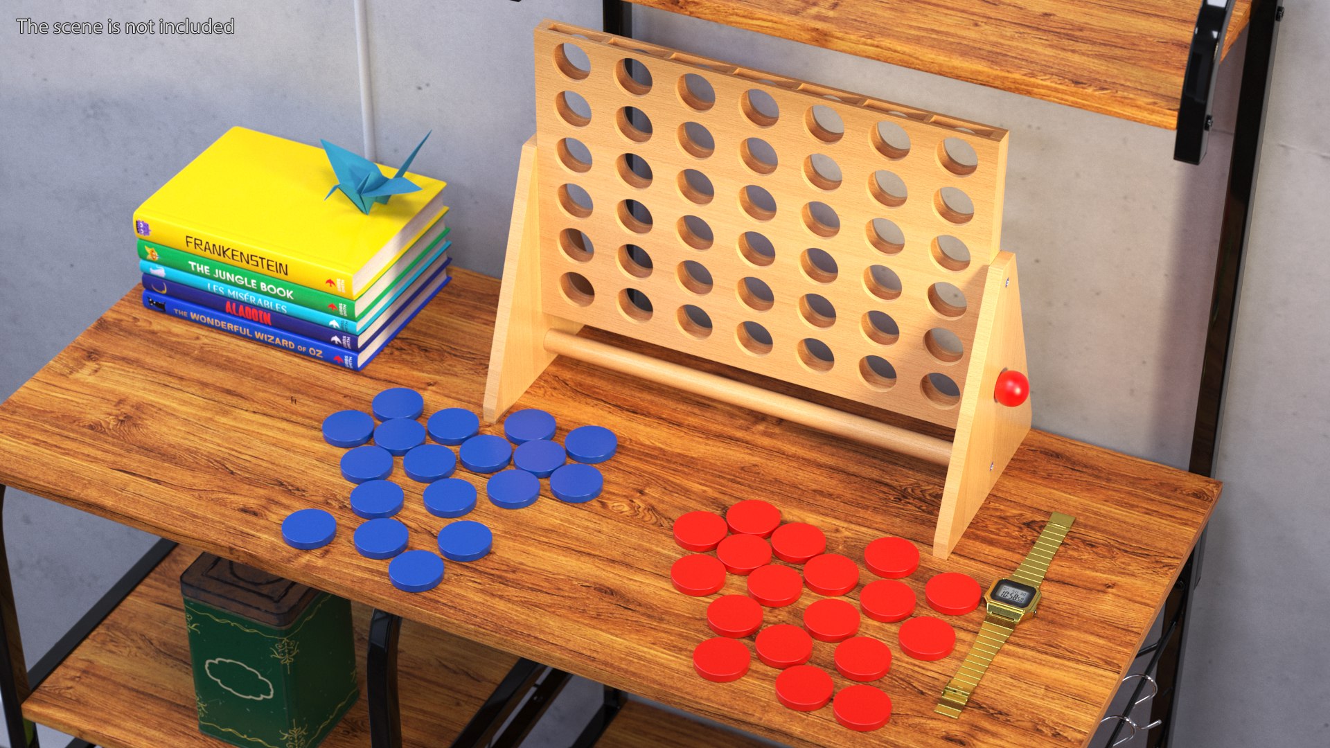3D Puissance 4 Game Ready Wooden Board Model - TurboSquid 1980976