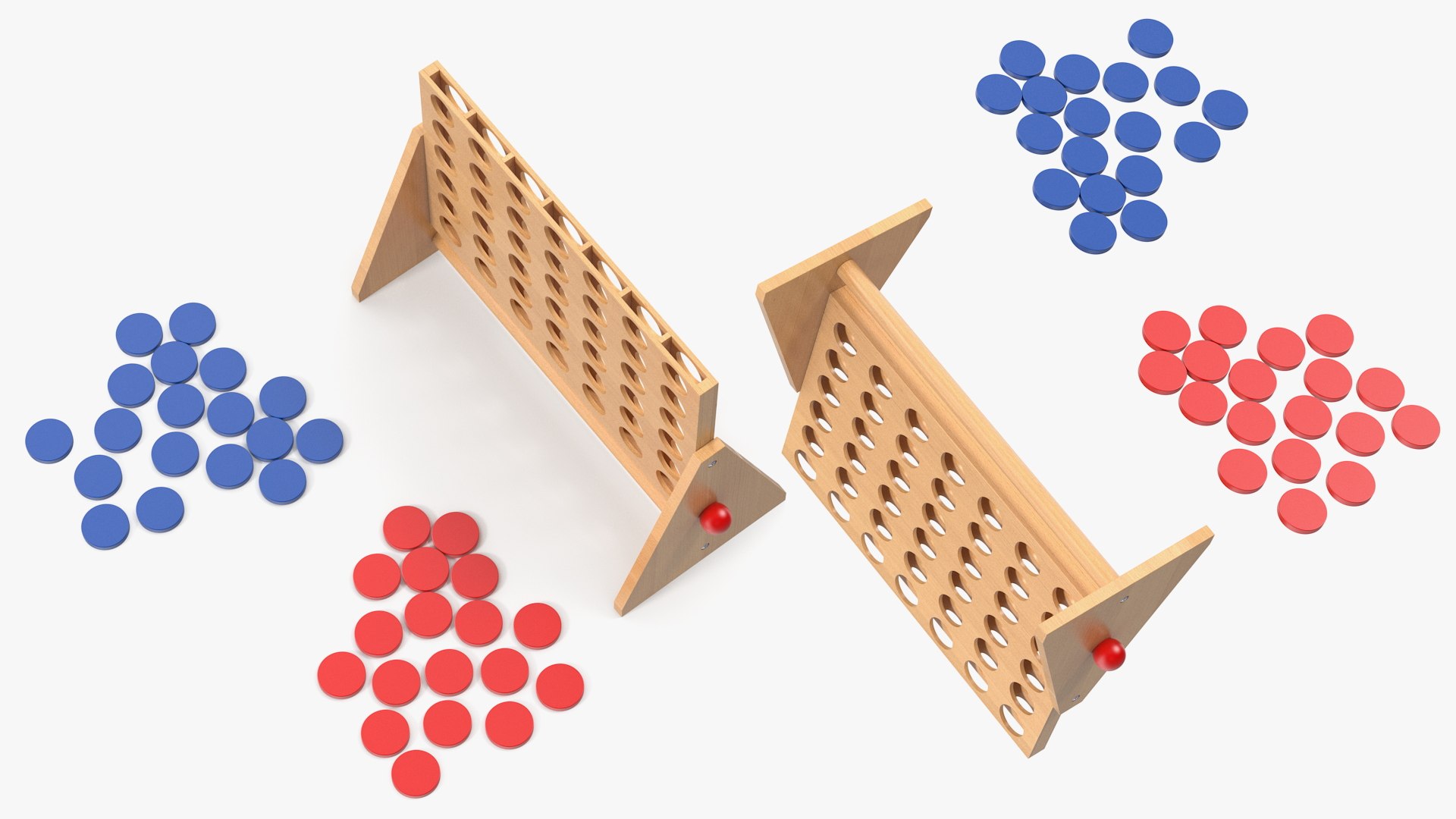 3D Puissance 4 Game Ready Wooden Board Model - TurboSquid 1980976