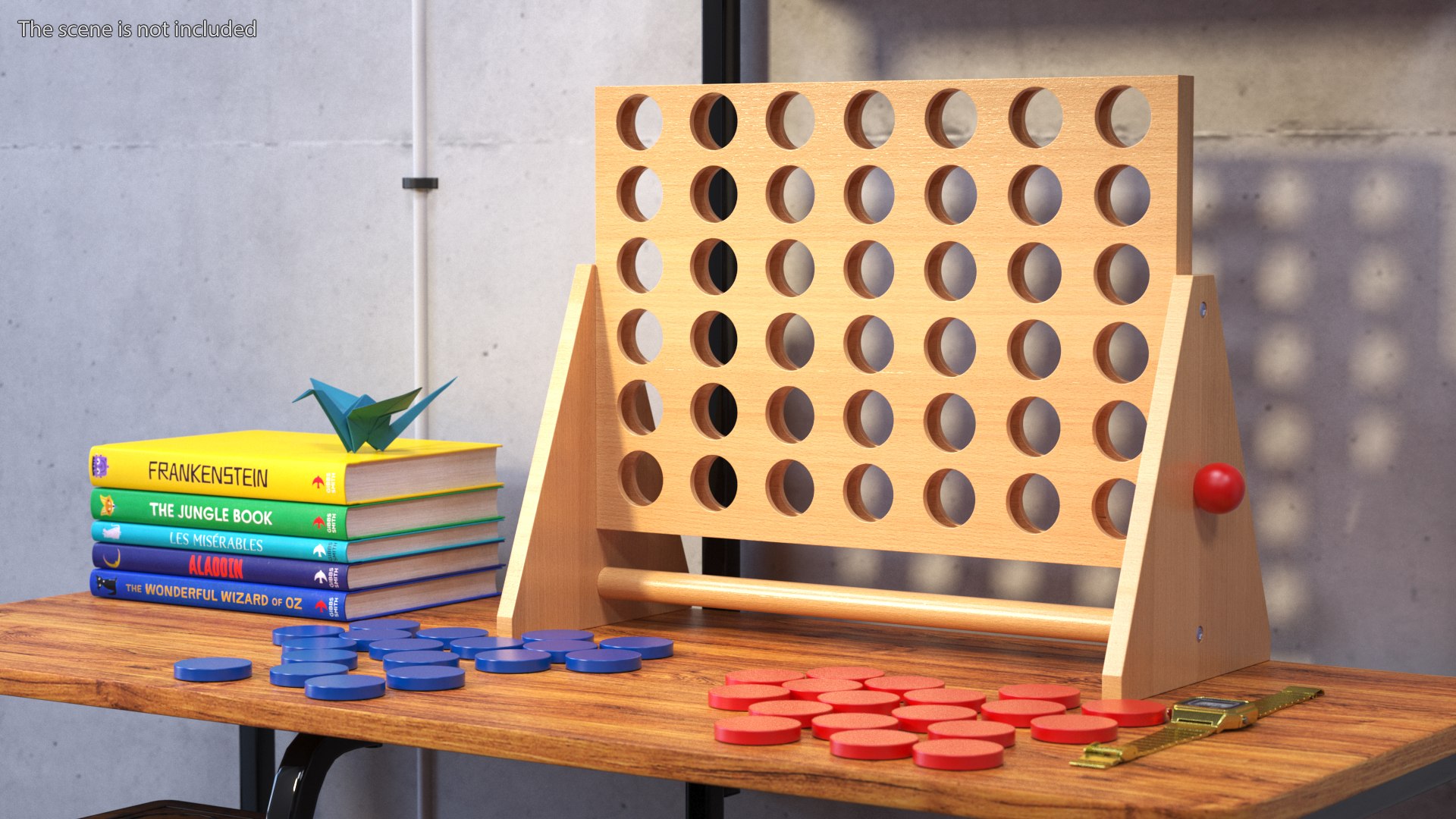3D Puissance 4 Game Ready Wooden Board Model - TurboSquid 1980976