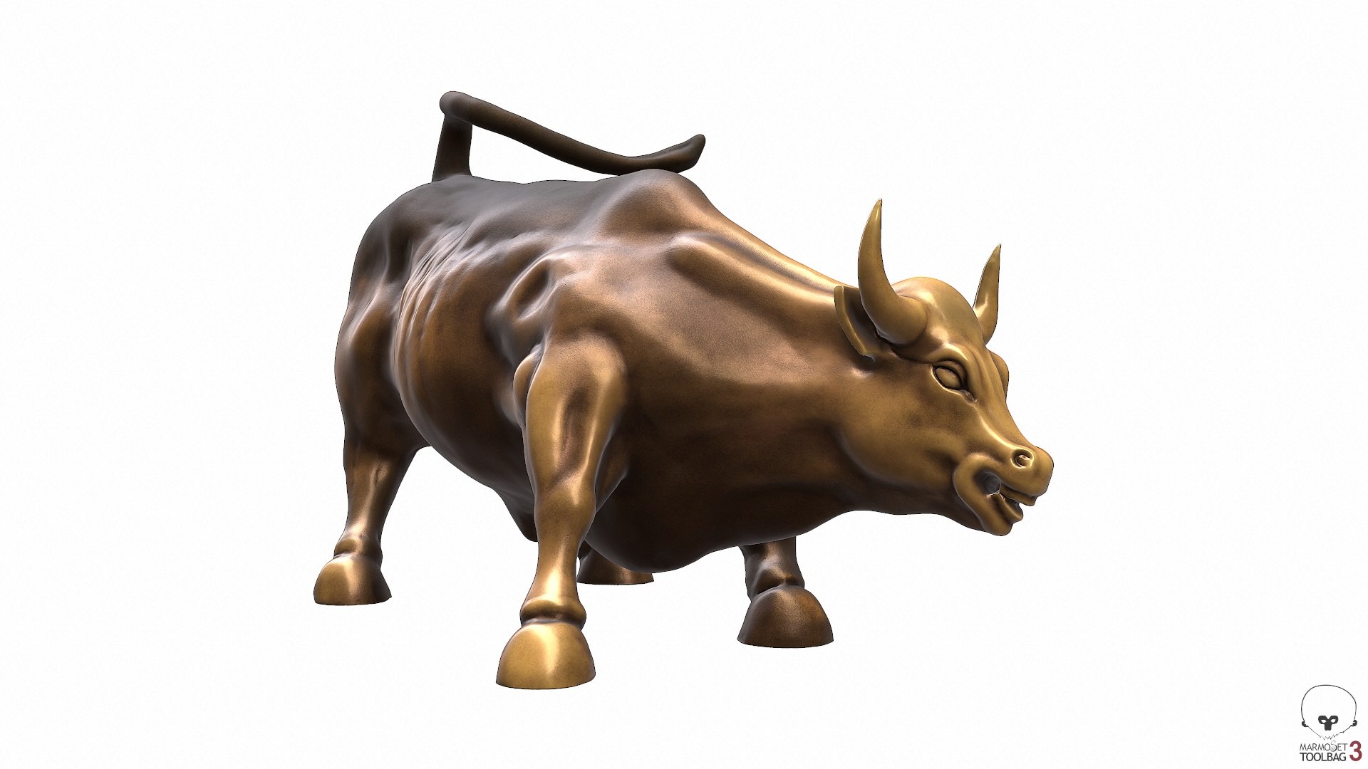 3D Charging Bull Statue Model - TurboSquid 1463215