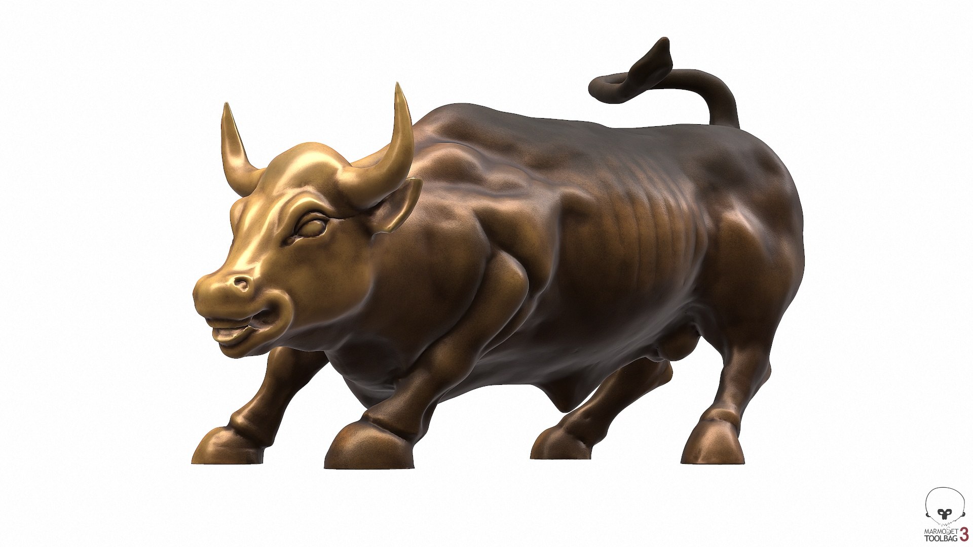3D Charging Bull Statue Model - TurboSquid 1463215