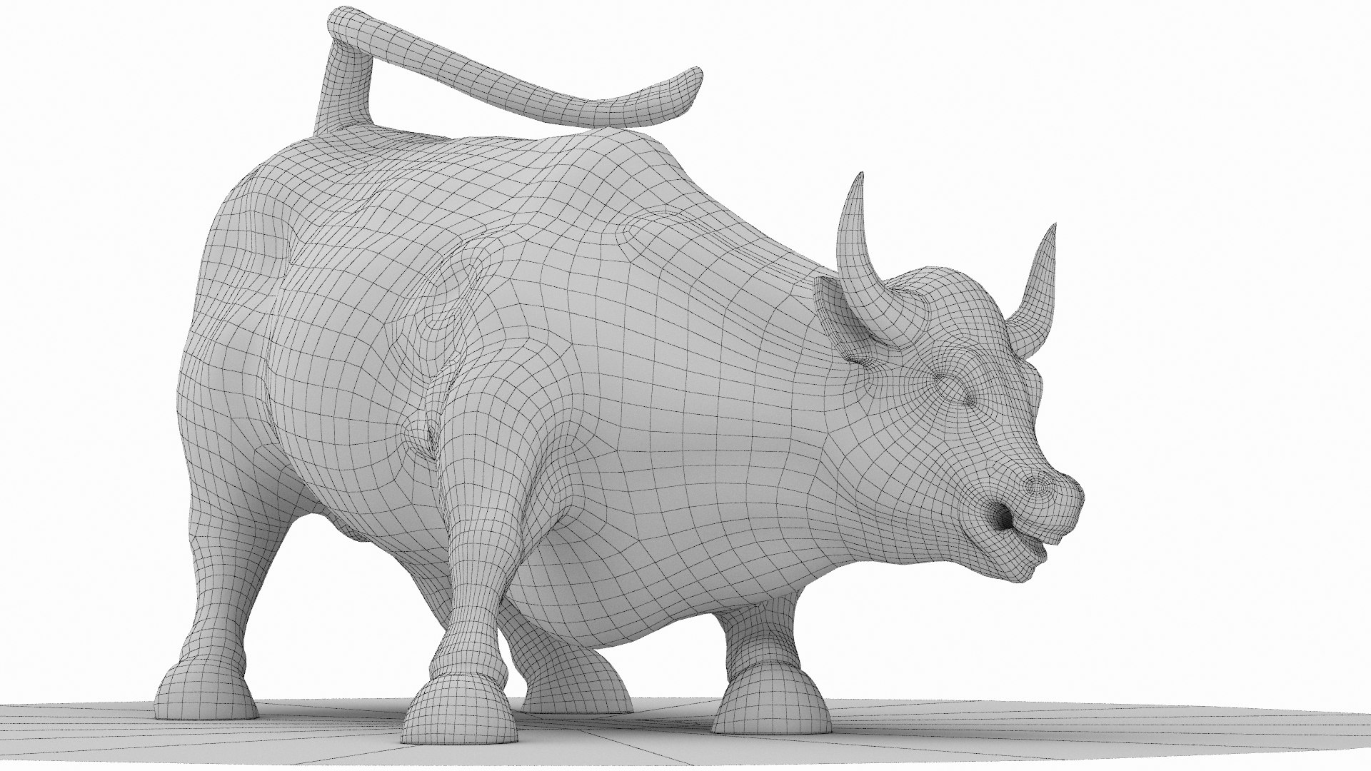 3D Charging Bull Statue Model - TurboSquid 1463215