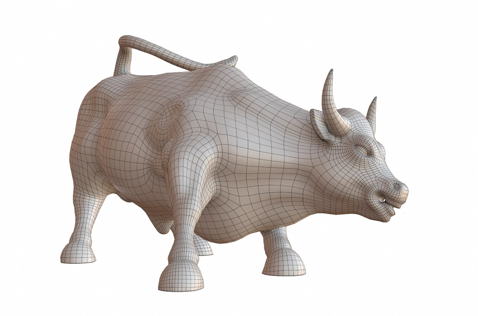 3D Charging Bull Statue Model - TurboSquid 1463215