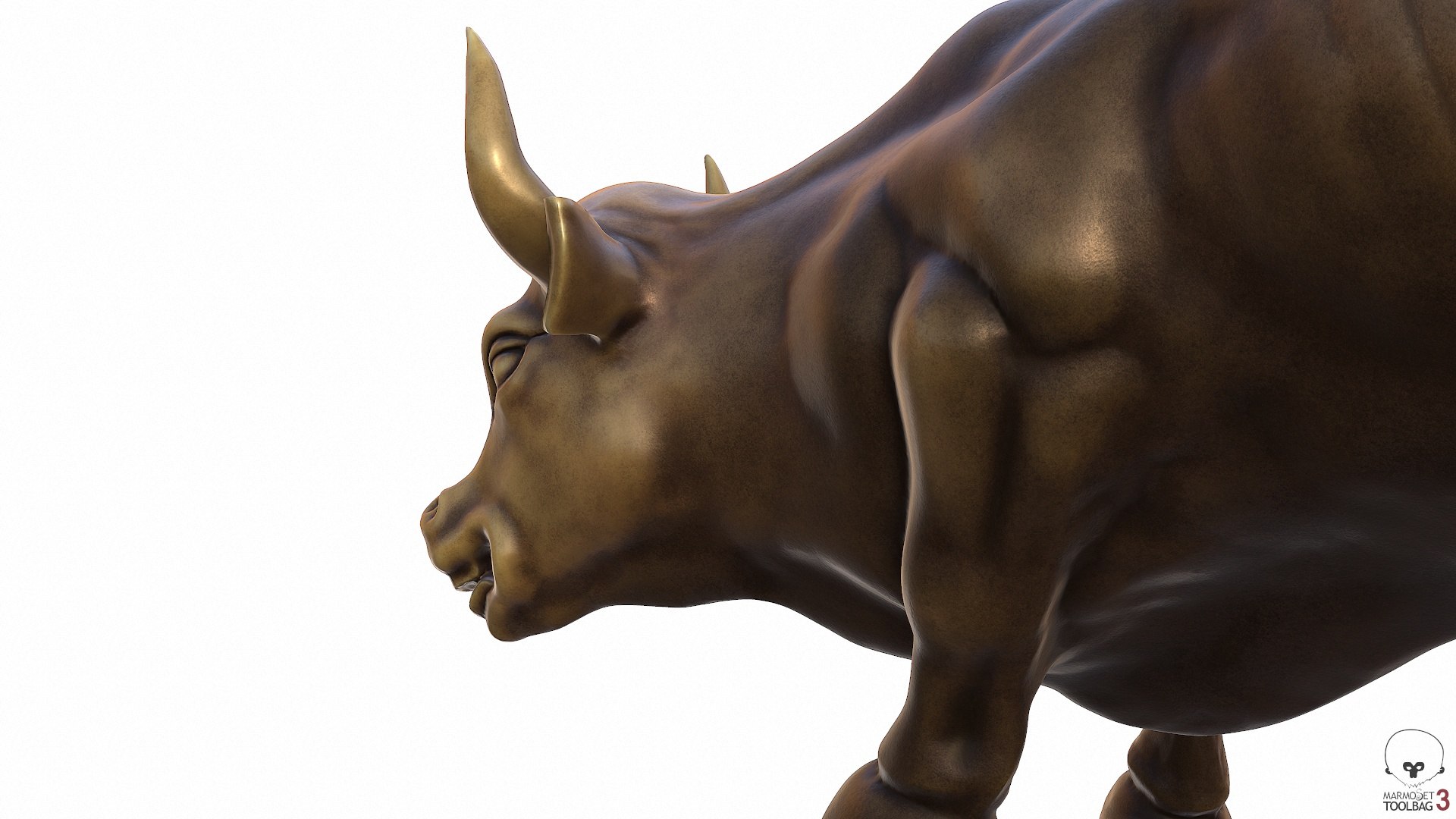 3D Charging Bull Statue Model - TurboSquid 1463215