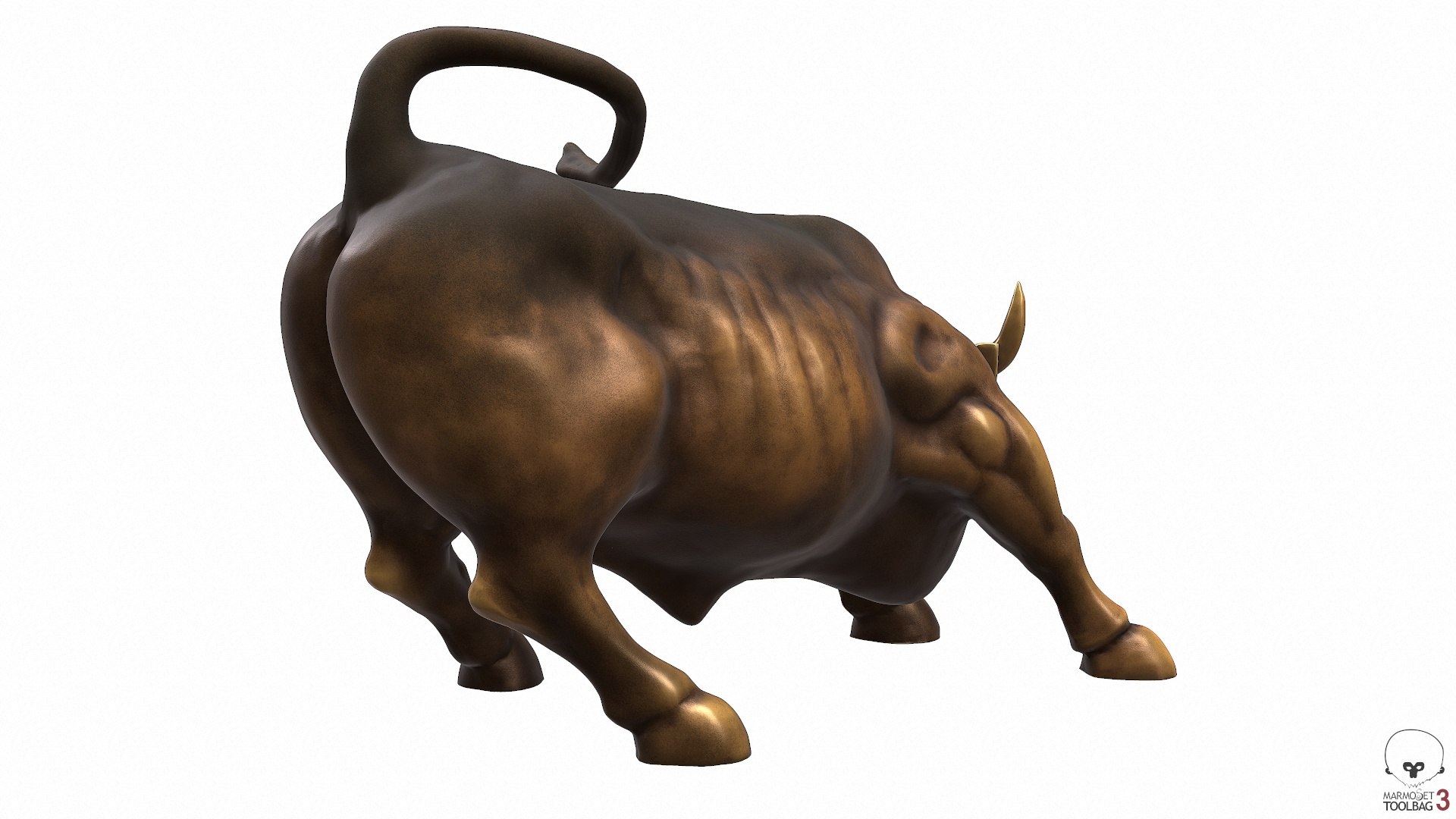 3D Charging Bull Statue Model - TurboSquid 1463215
