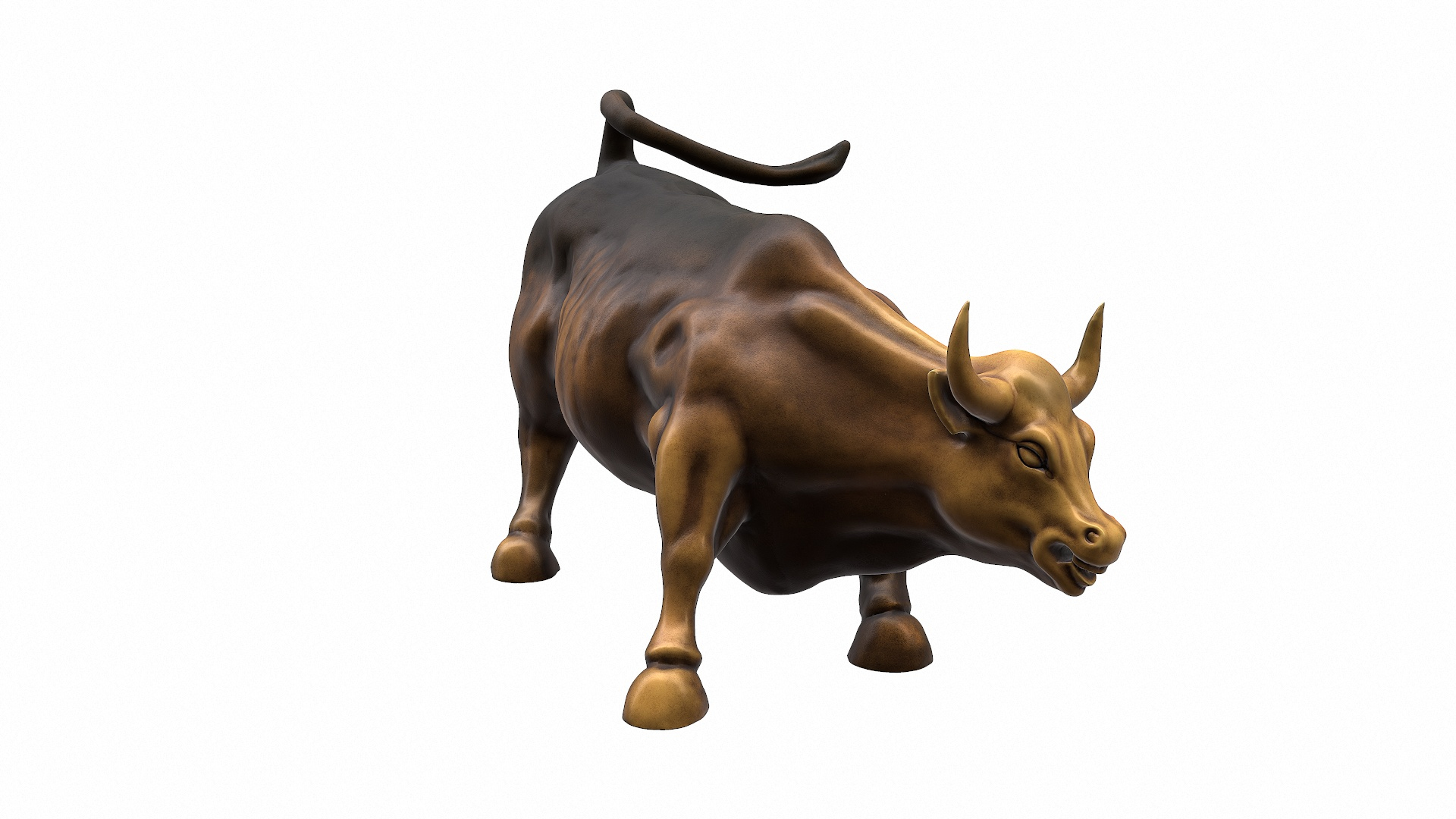 3D Charging Bull Statue Model - TurboSquid 1463215