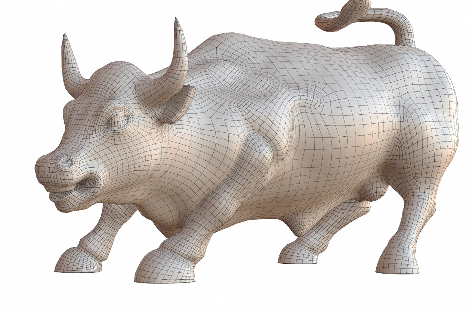 3D Charging Bull Statue Model - TurboSquid 1463215