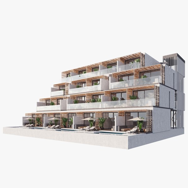 3D model modern multiplex building - TurboSquid 1639948