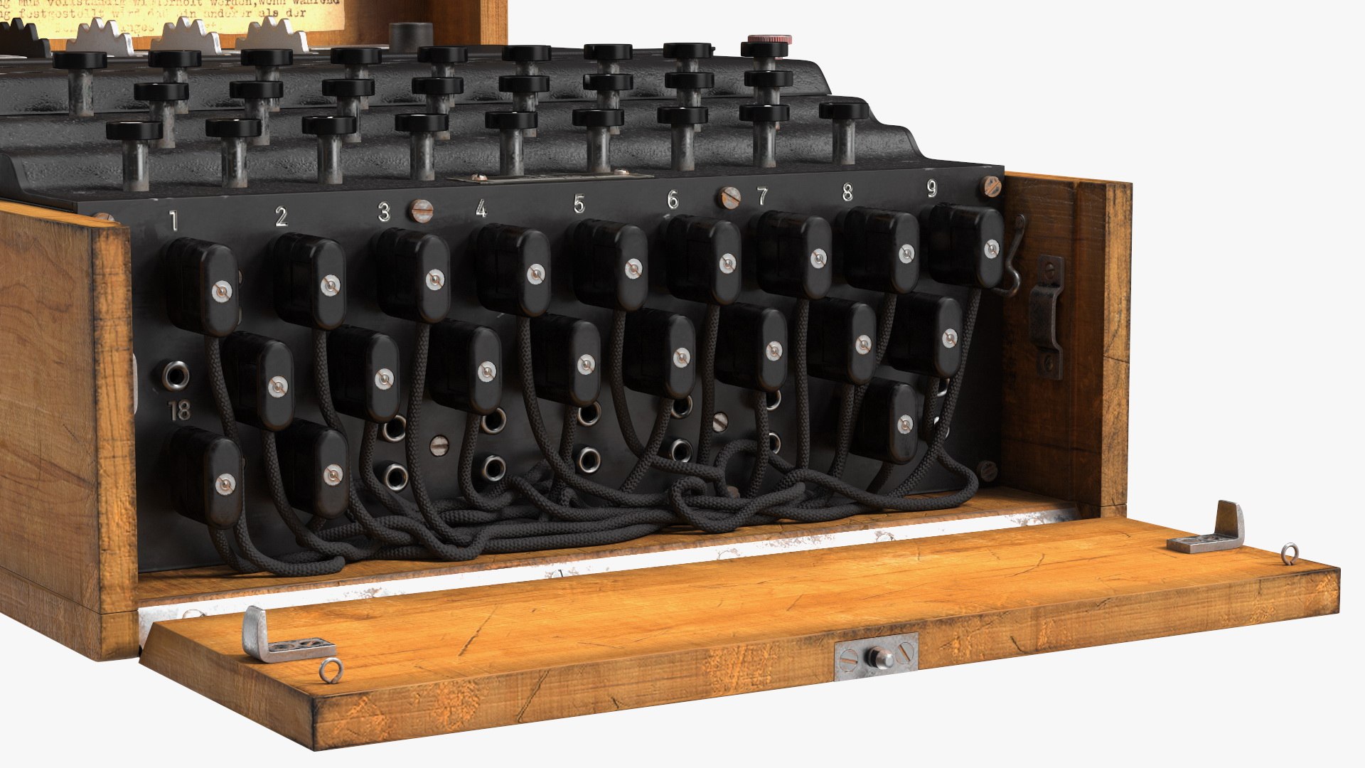 Enigma M4 Cipher Machine in Wooden Case 3D - TurboSquid 1851850