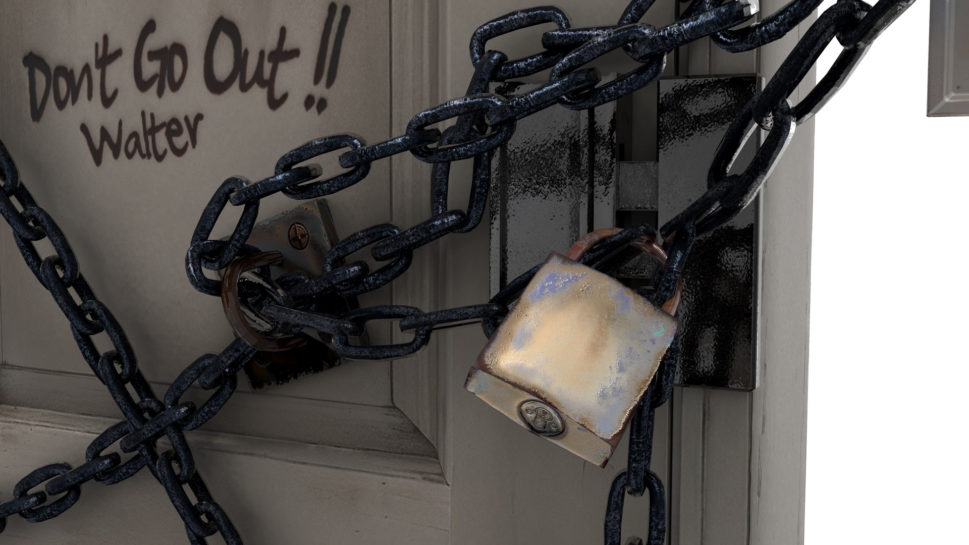 3D Chained Silent Hill 4: The Room Game Door Replica Model - TurboSquid ...