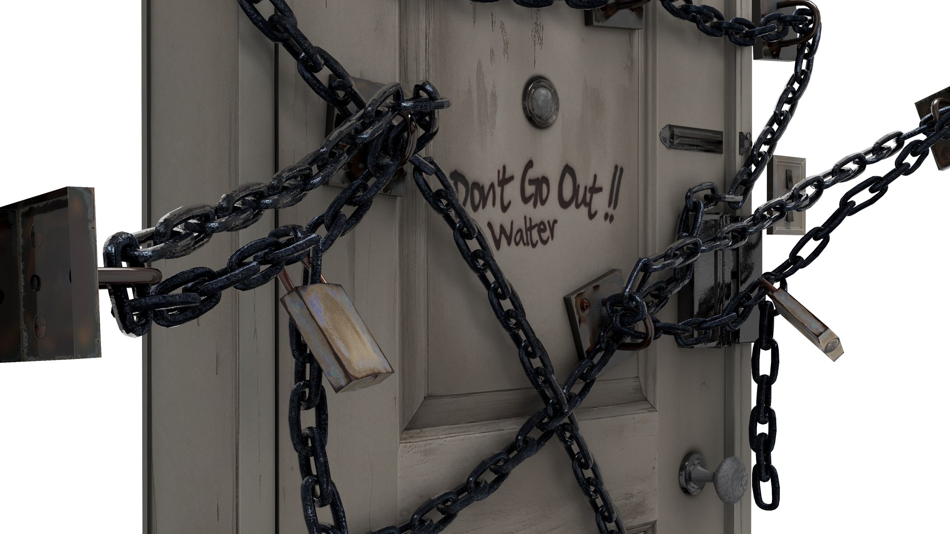 3D Chained Silent Hill 4: The Room Game Door Replica Model - TurboSquid ...