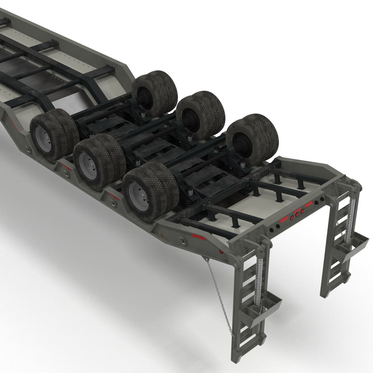 3d truck double drop lowboy model