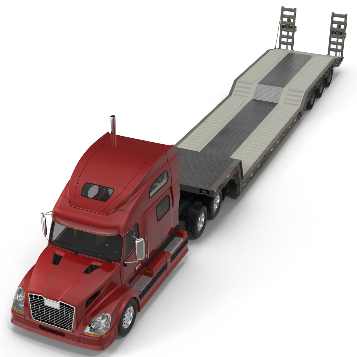 3d truck double drop lowboy model