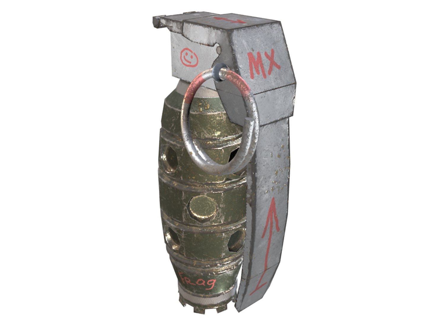 3d Model Sci-fi Grenade