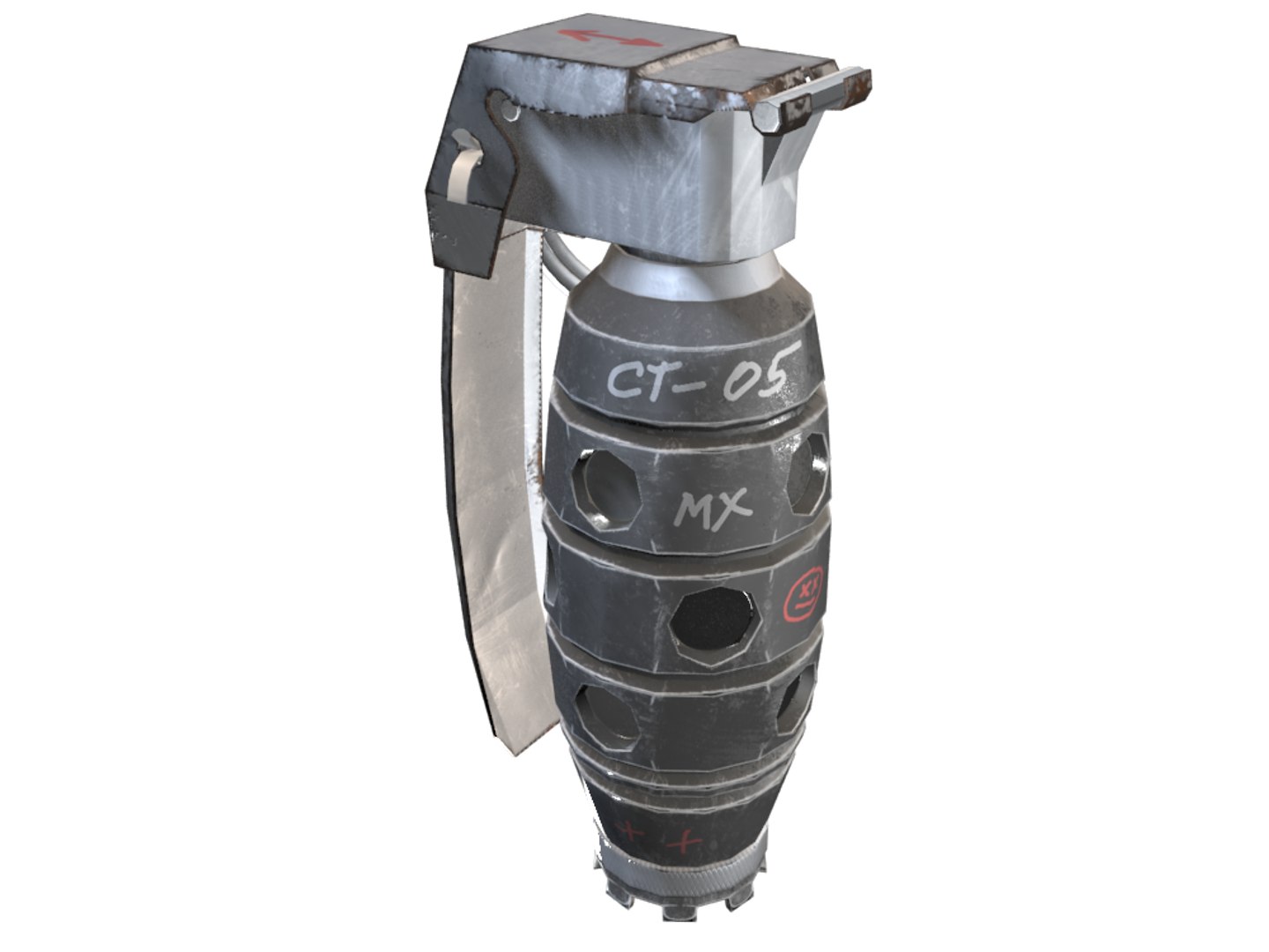 3d Model Sci-fi Grenade
