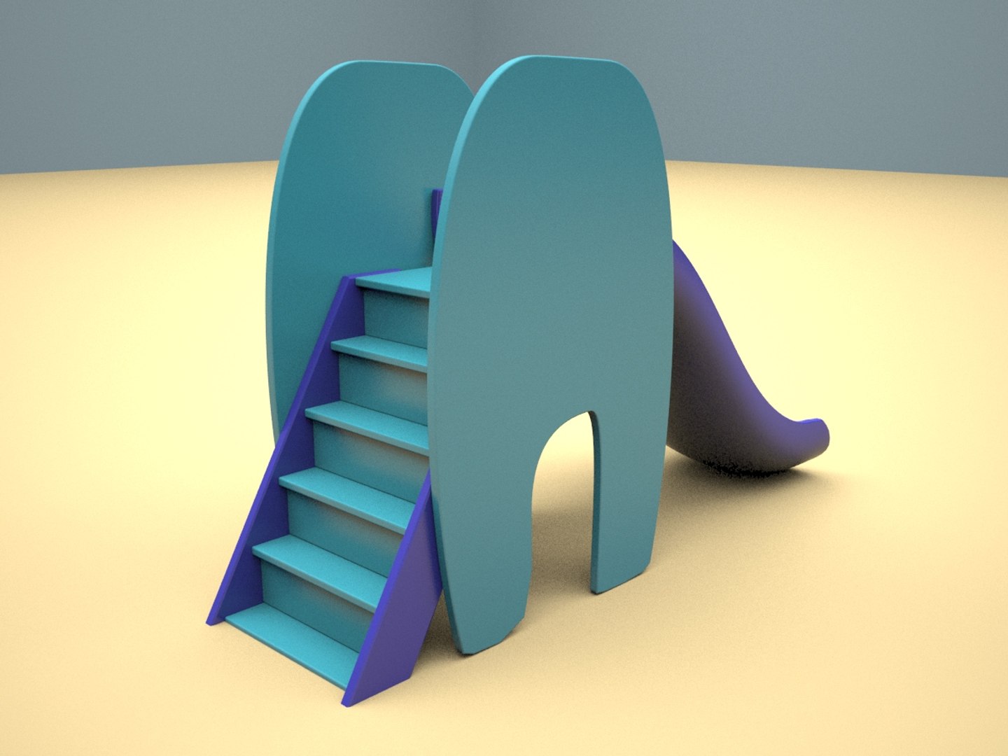 Kiddie Slide Children Playground 3d Max