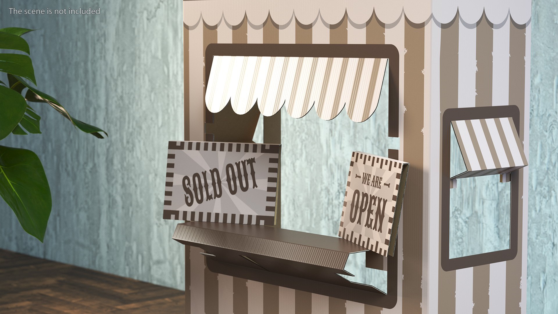 Coffee Booth Cardboard Stand Model - TurboSquid 1816337