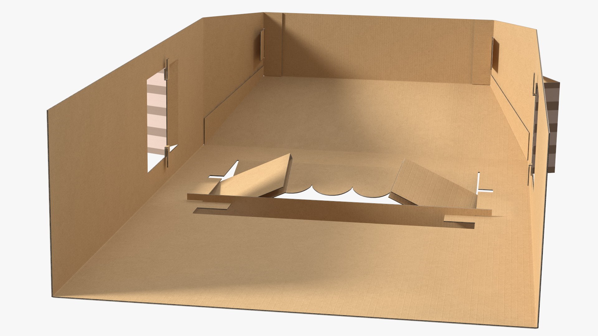 Coffee Booth Cardboard Stand Model - TurboSquid 1816337