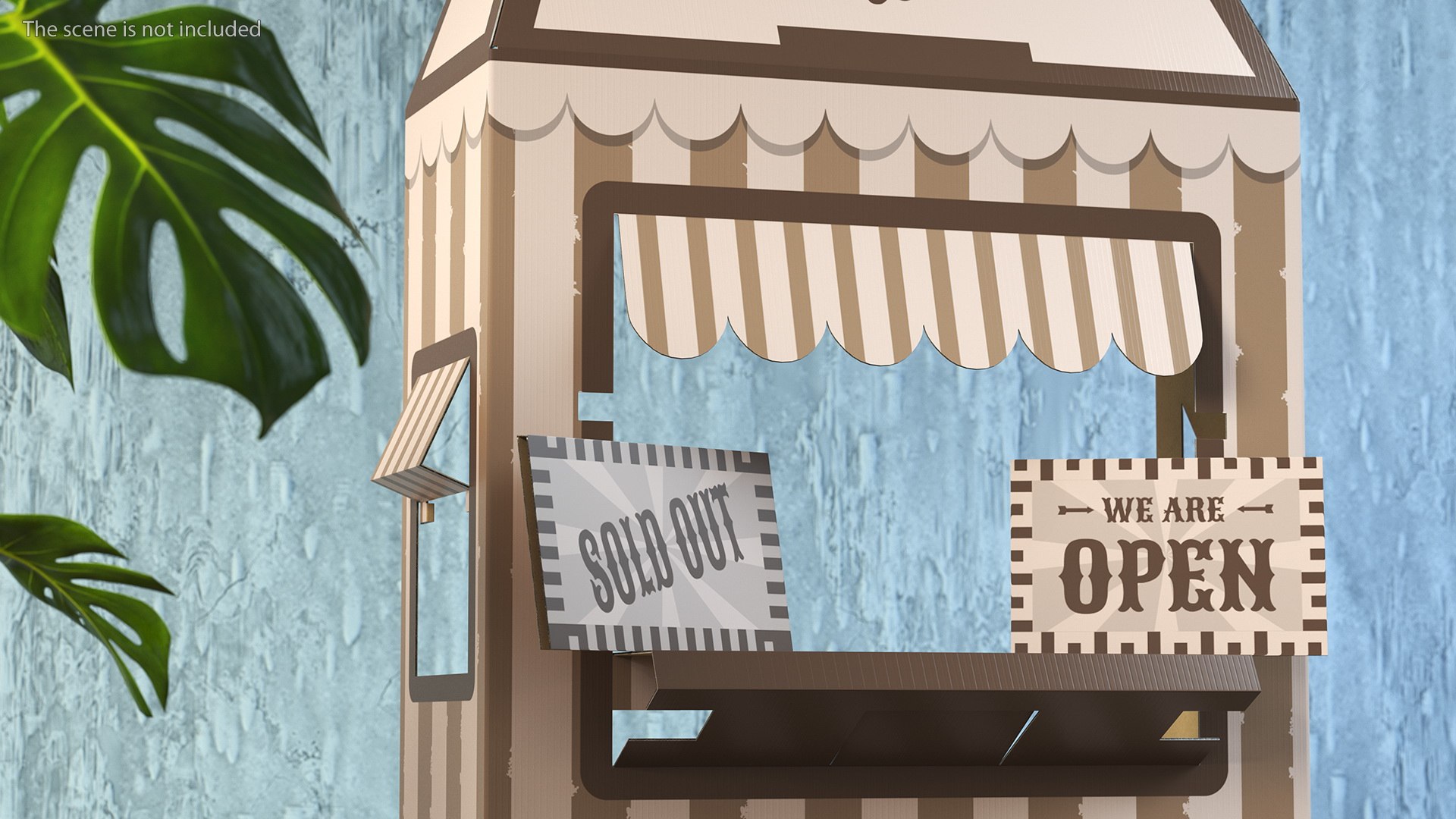 Coffee Booth Cardboard Stand Model - TurboSquid 1816337