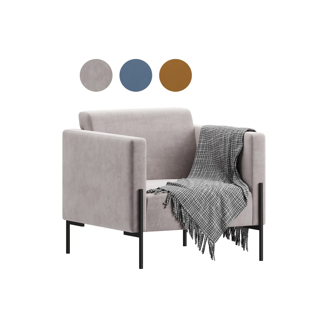 3D Bosco Chair Land Blue Model - TurboSquid 2285748