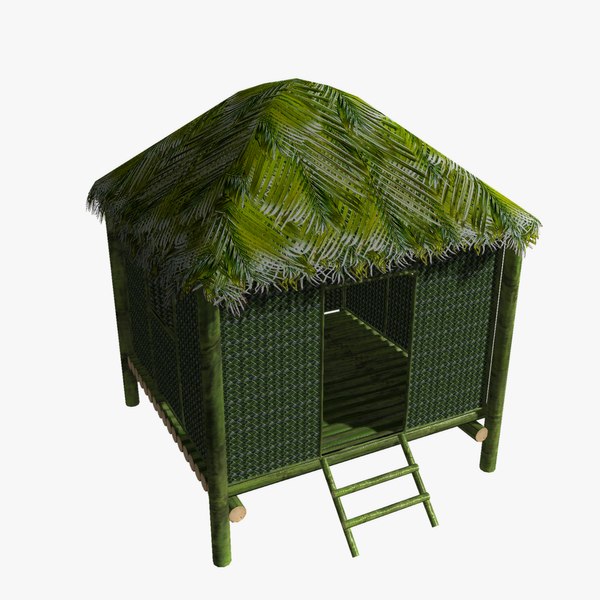3D Palm leaf hut fresh and dry - TurboSquid 1883091