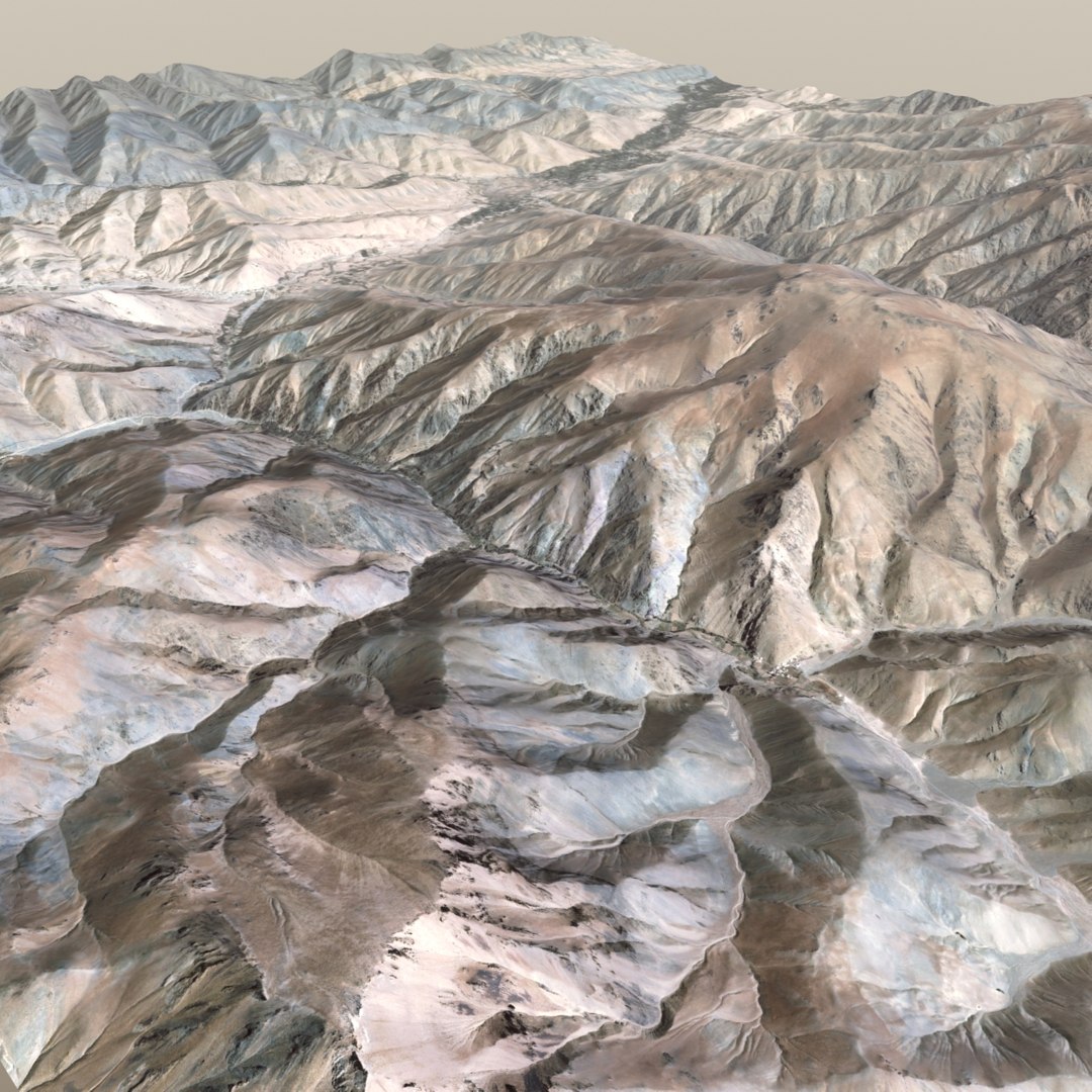 3d Desert Terrain Landscape Model