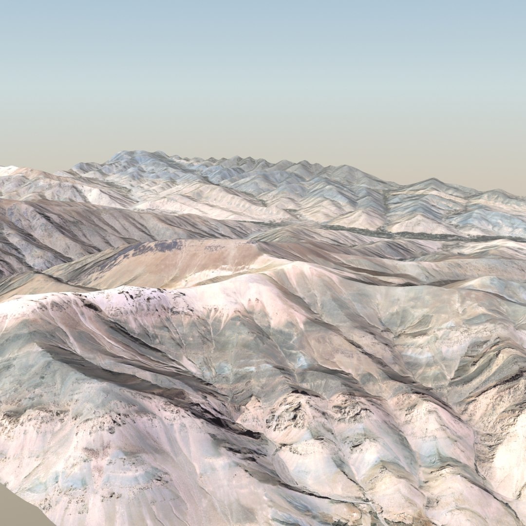 3d Desert Terrain Landscape Model