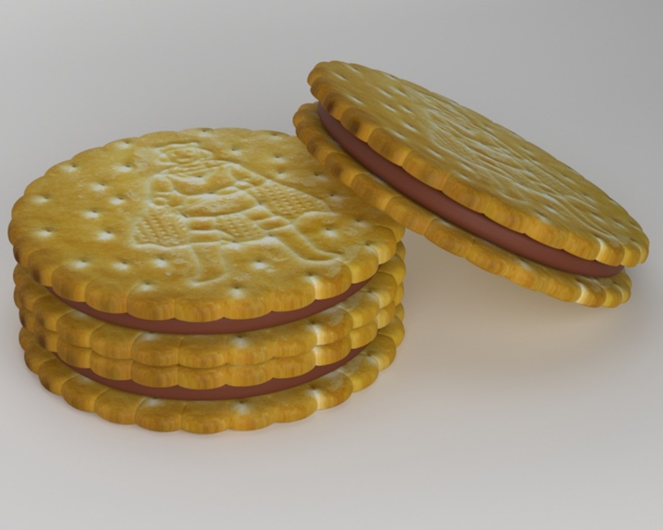 Chocolate Biscuit Model - TurboSquid 1482921