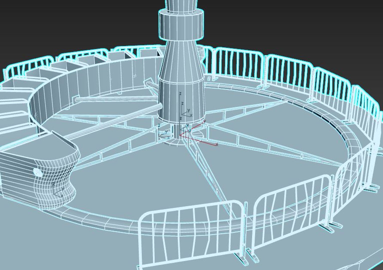 3D Ship Carousel In Abandoned Amusement Park - TurboSquid 1801656