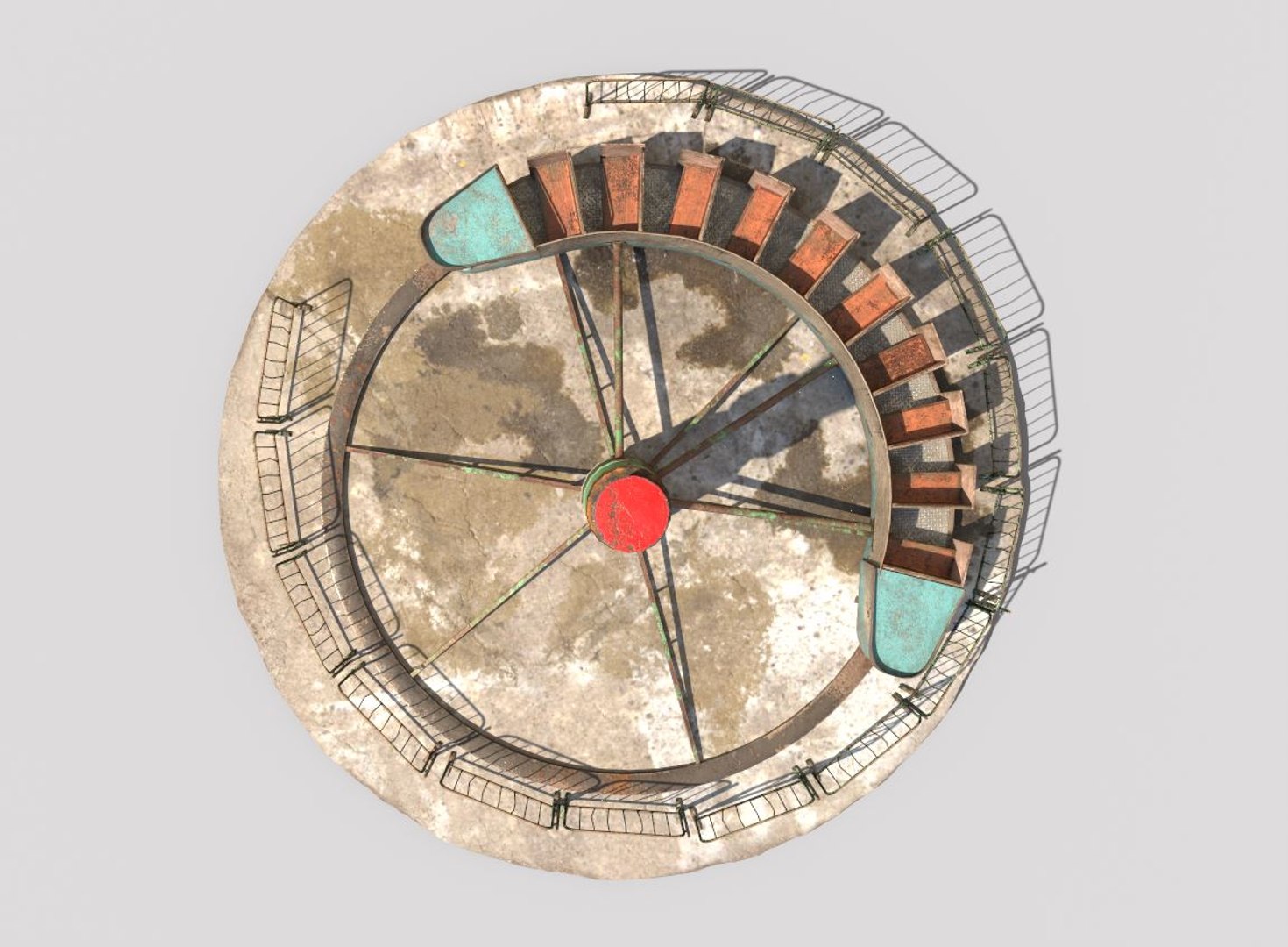 3D Ship Carousel In Abandoned Amusement Park - TurboSquid 1801656