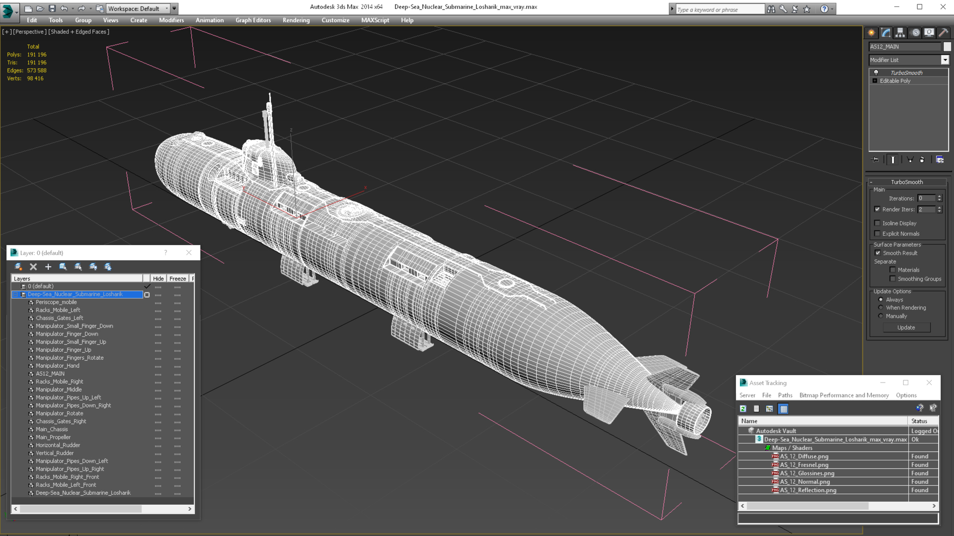 modelo 3d Submarino nuclear de aguas profundas Losharik - TurboSquid ...