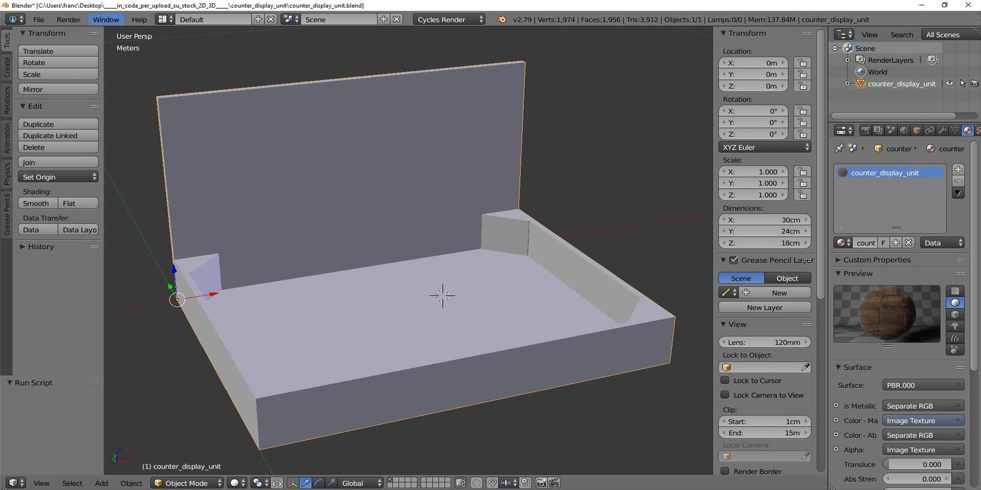 3D counter display unit - TurboSquid 1486197