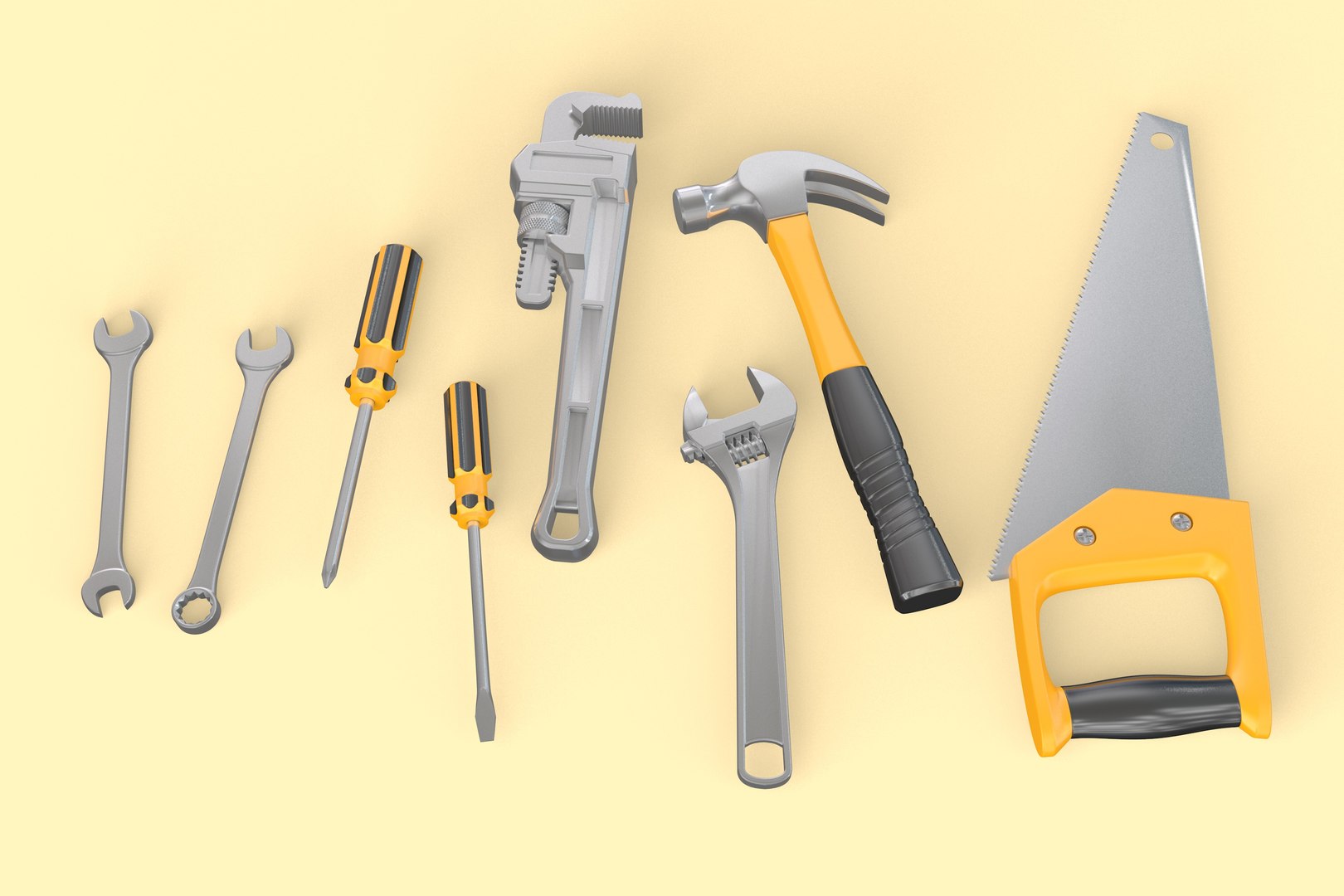 3D Tools Set Model - TurboSquid 2170818