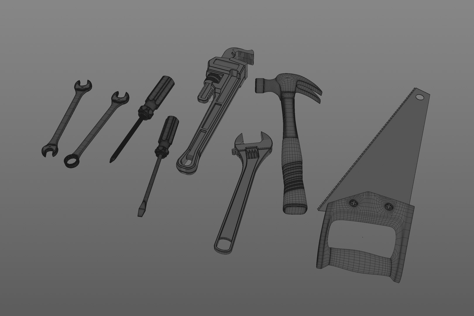 3D Tools Set Model - TurboSquid 2170818