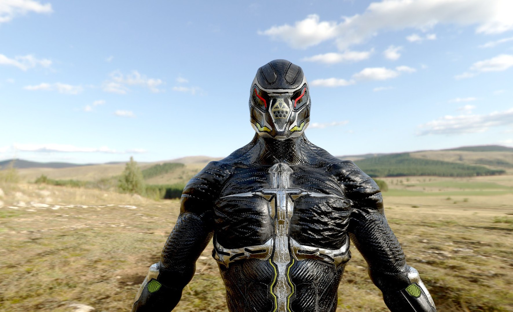 Cyborg In Nano Suit Model - TurboSquid 2152809