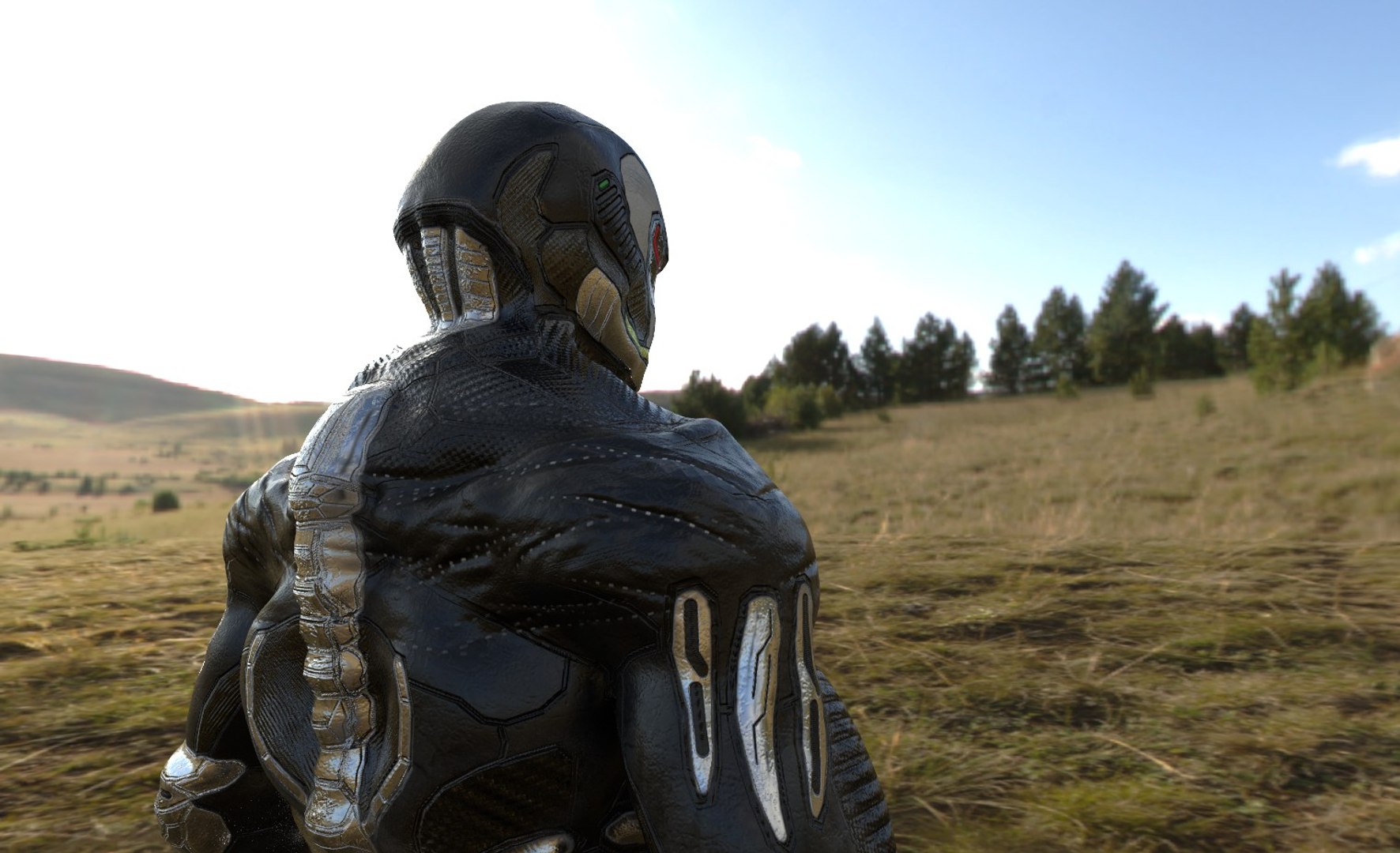 Cyborg In Nano Suit Model - TurboSquid 2152809