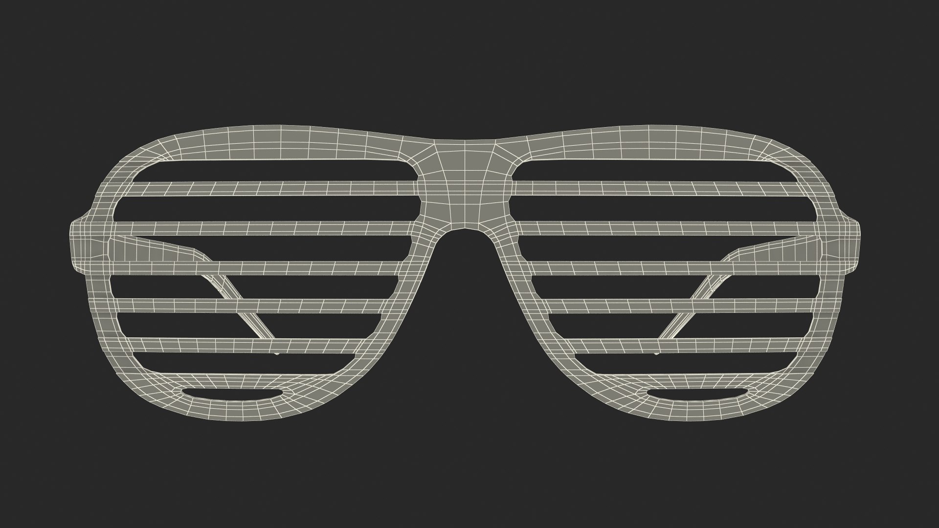 3D party rainbow shutter shades model - TurboSquid 1511500