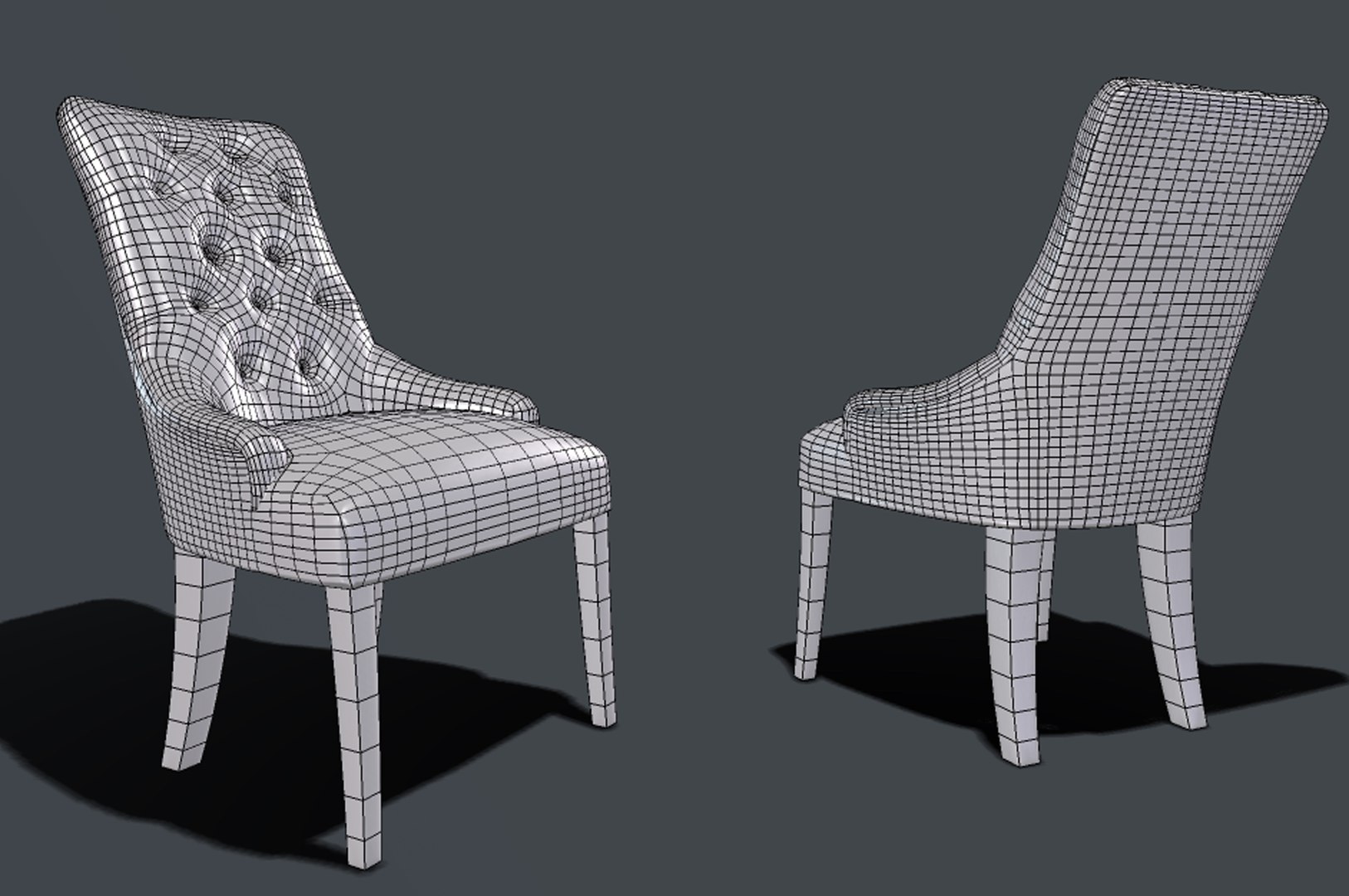 Capitone chair 3D - TurboSquid 1768376