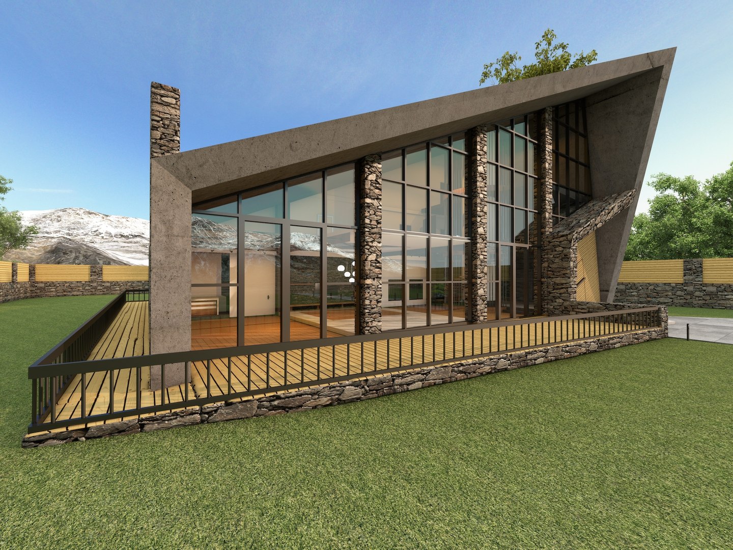 Modern House Garden Model - TurboSquid 1281176