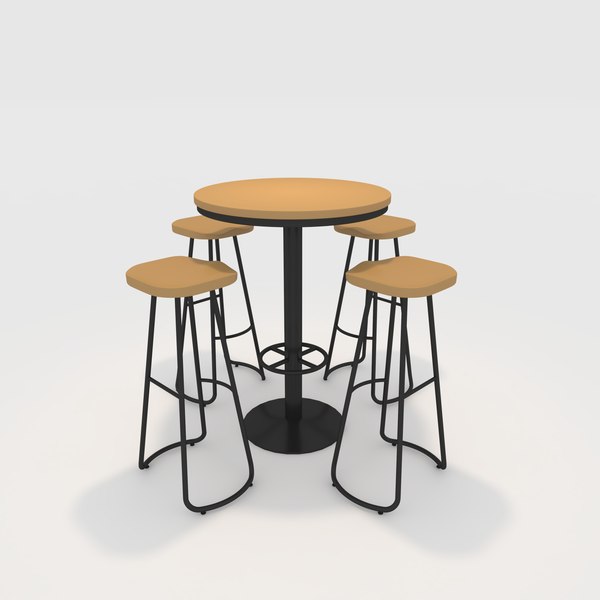 modelo 3d Mesa De Bar Y Silla 8 - TurboSquid 2207990