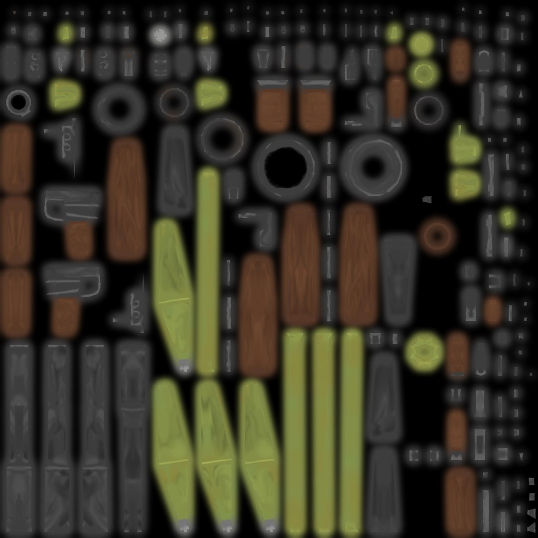 Gun semi-realistic 3D - TurboSquid 1490531