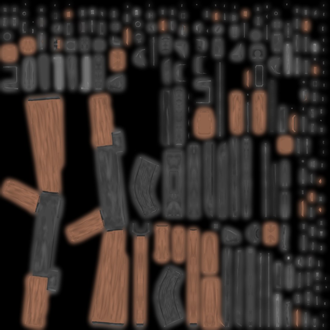 Gun semi-realistic 3D - TurboSquid 1490531