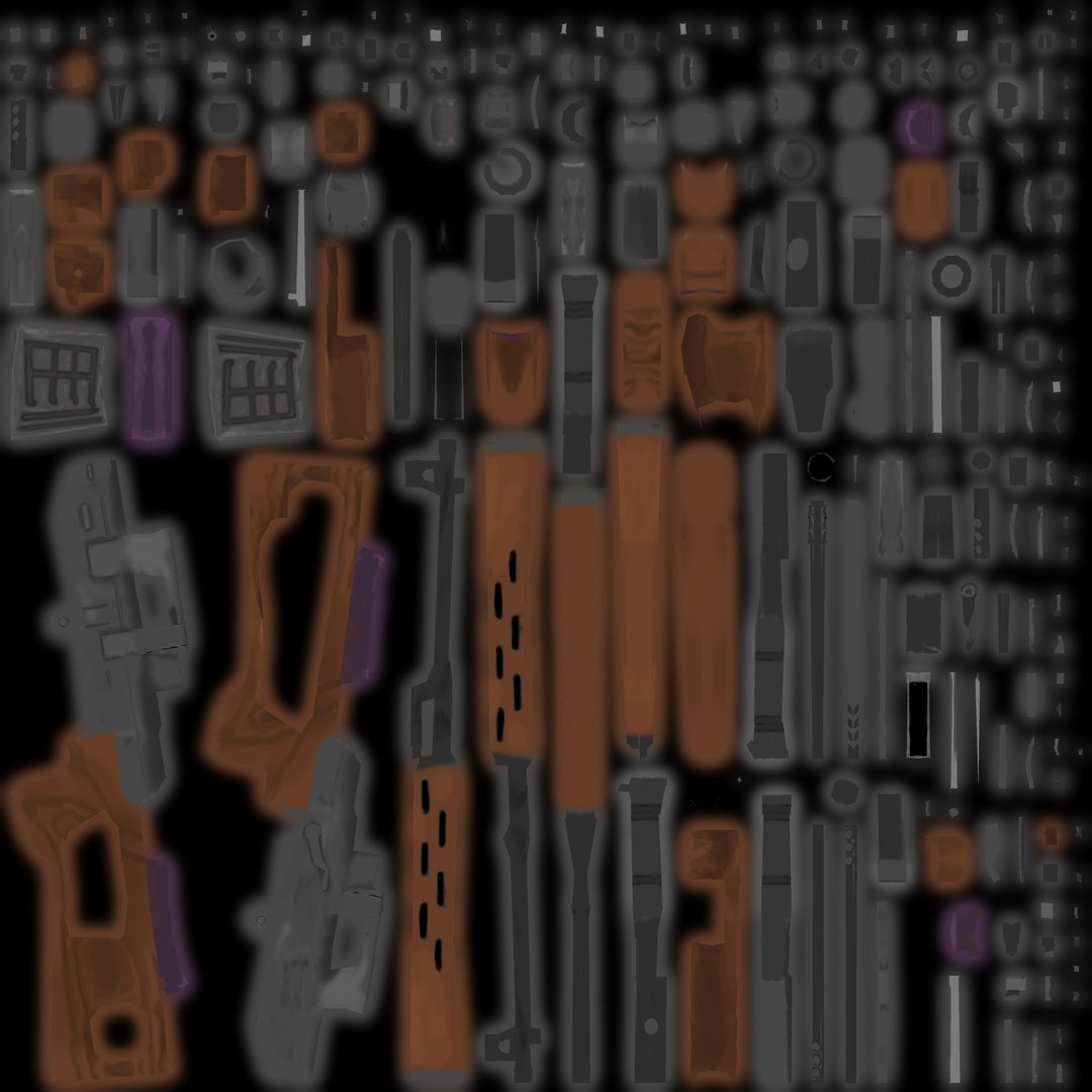 Gun semi-realistic 3D - TurboSquid 1490531