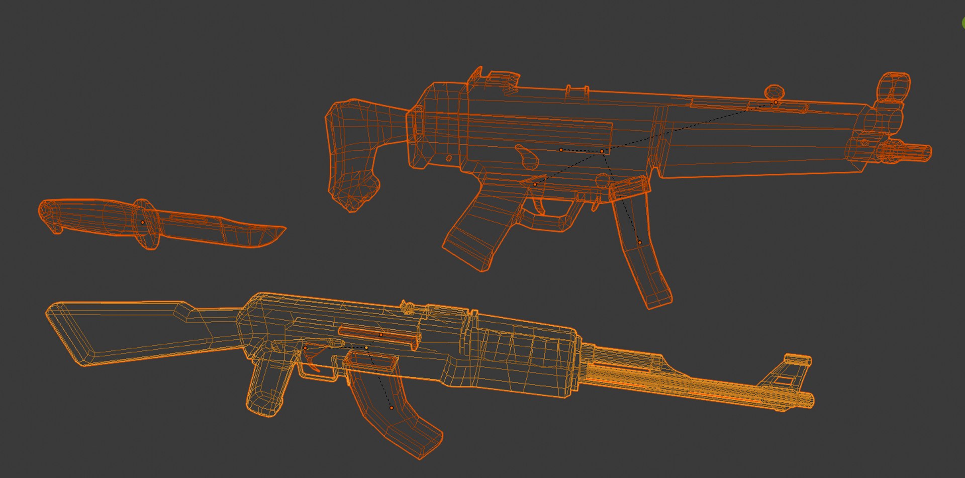 Gun semi-realistic 3D - TurboSquid 1490531