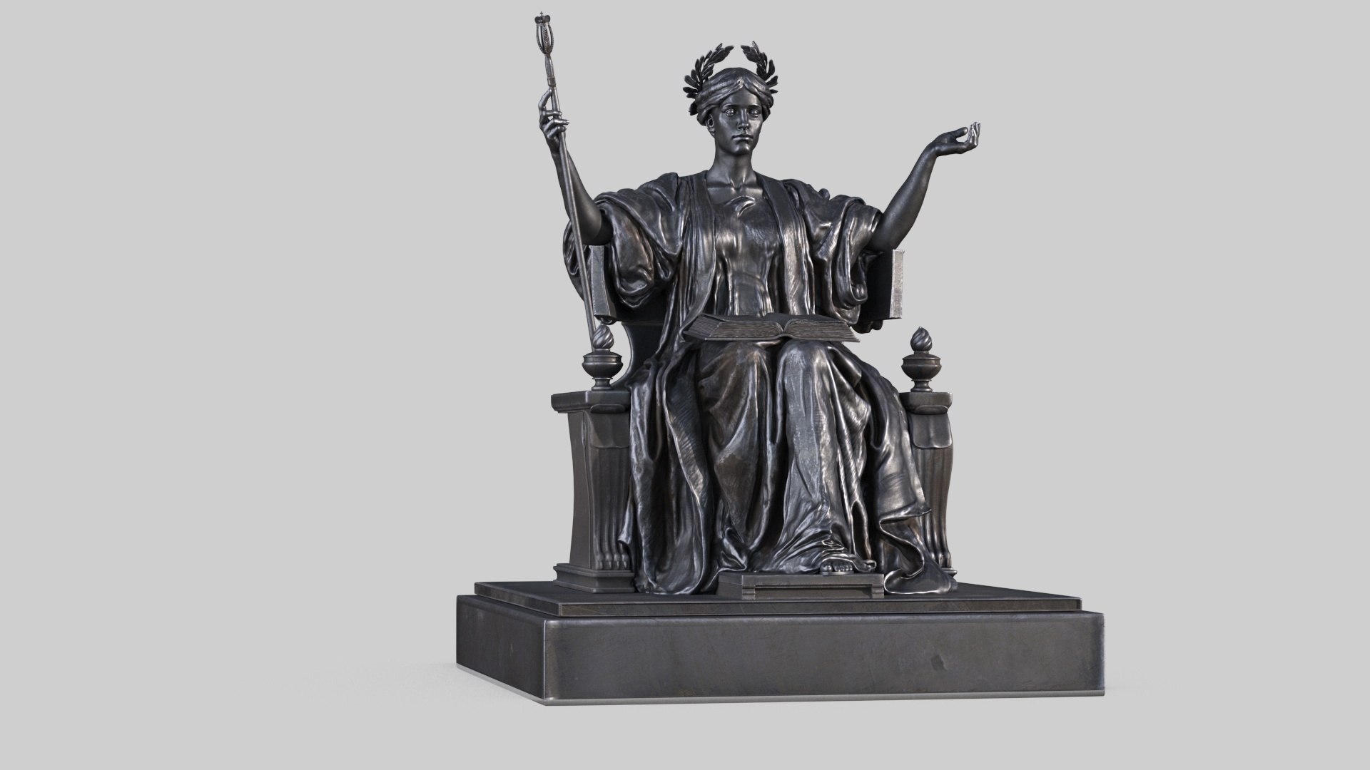 3D Statues Of Four Famous Ladies, Britannia, Freedom, Madonnina And ...