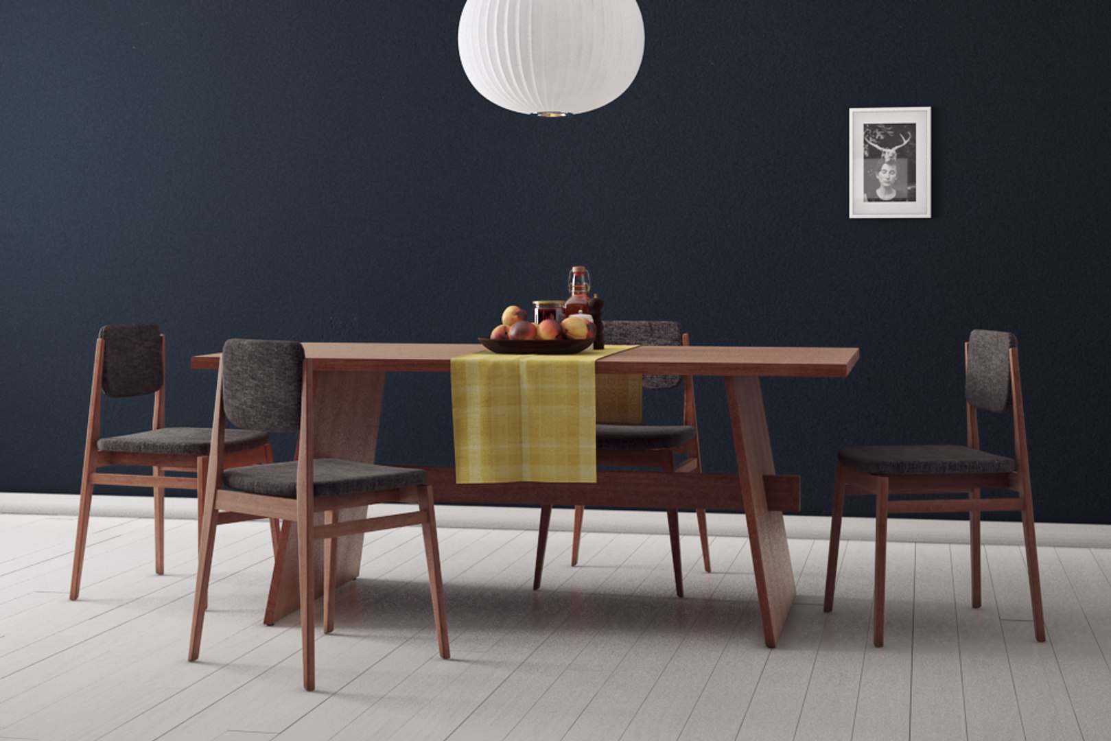 props dining room set 3d model