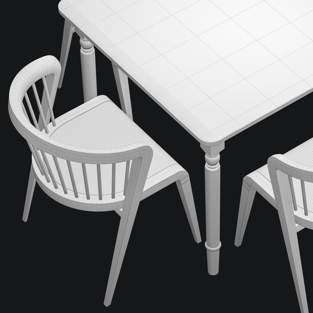 3D Modern Dining Table 4 Seater model - TurboSquid 1783188